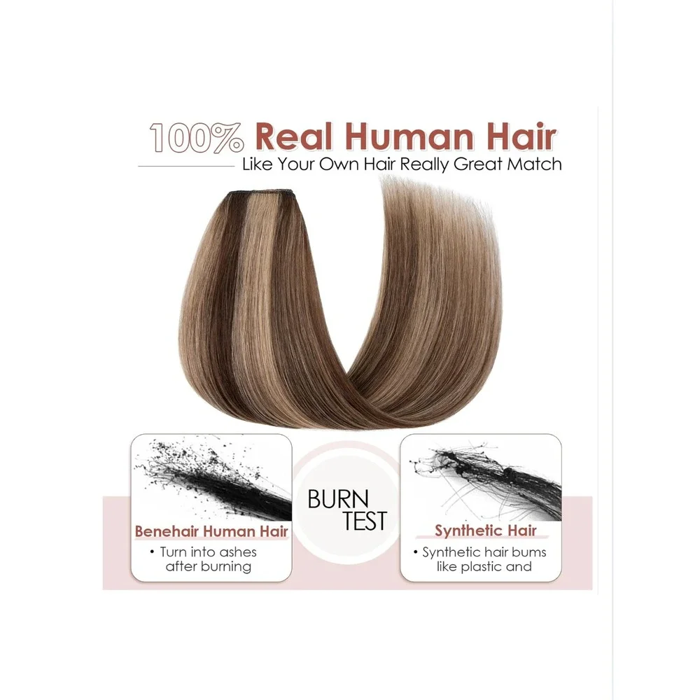 Benehair | Hair | Benehair 6 Human Hair Extensions Clip In One Piece ...